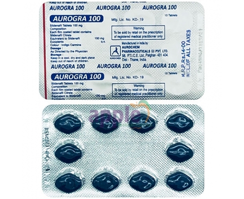 Aurogra 100mg - Description , Uses , Prices , Side effects.