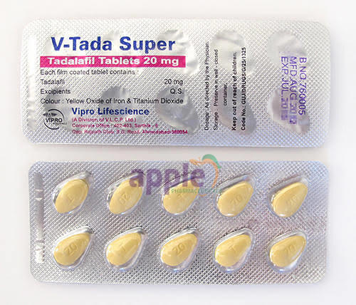 V-Tada Super 20mg - Description , Uses , Prices , Side effects.